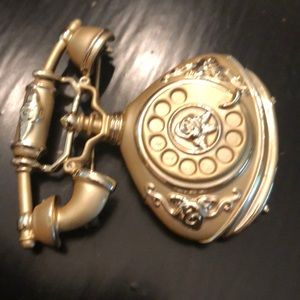 Vintage | Jewelry | Lovely Vintage Telephone Brooch In Gold Tone | Poshmark